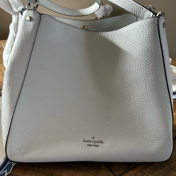 kate spade | Bags | Gray Kate Spade Leather Shoulder Bag | Poshmark